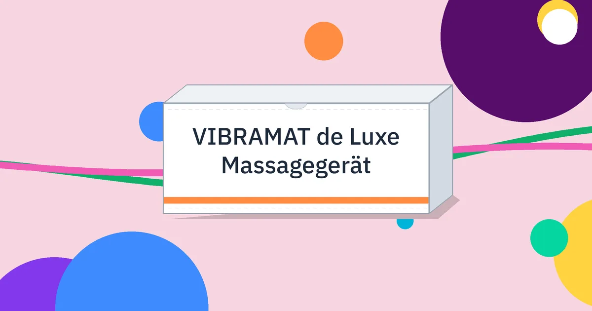 Symbolbild: Packung mit der Aufschrift VIBRAMAT de Luxe Massagegerät (PZN 16863890) – Verfügbarkeit und Bezug in Apotheken in Frankfurt am Main