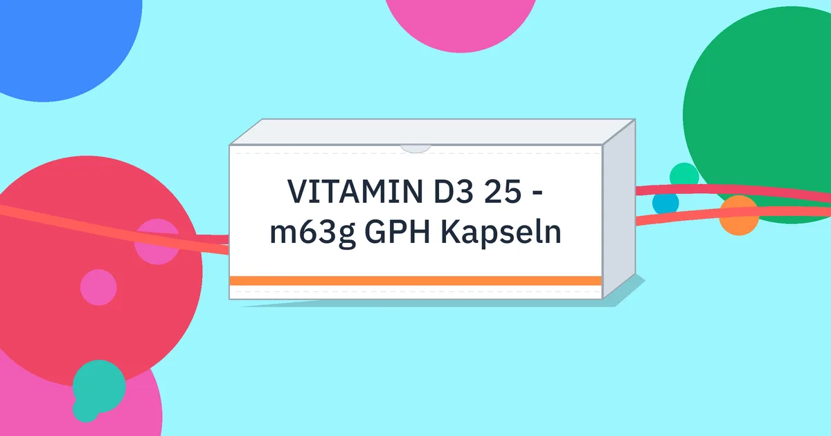 Symbolbild: Packung mit der Aufschrift VITAMIN D3 25 -m63g GPH Kapseln (PZN 04722463) – Verfügbarkeit und Bezug in Apotheken in Frankfurt am Main