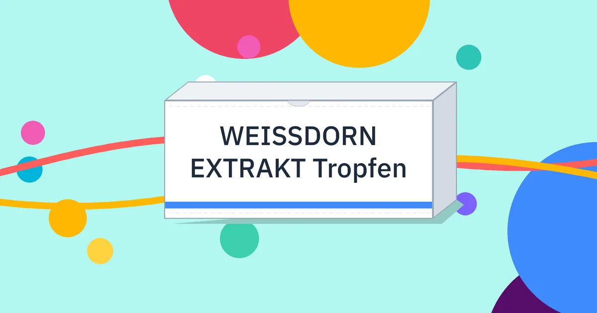 Symbolbild: Packung mit der Aufschrift WEISSDORN EXTRAKT Tropfen (PZN 20212106) – Verfügbarkeit und Bezug in Apotheken in Frankfurt am Main