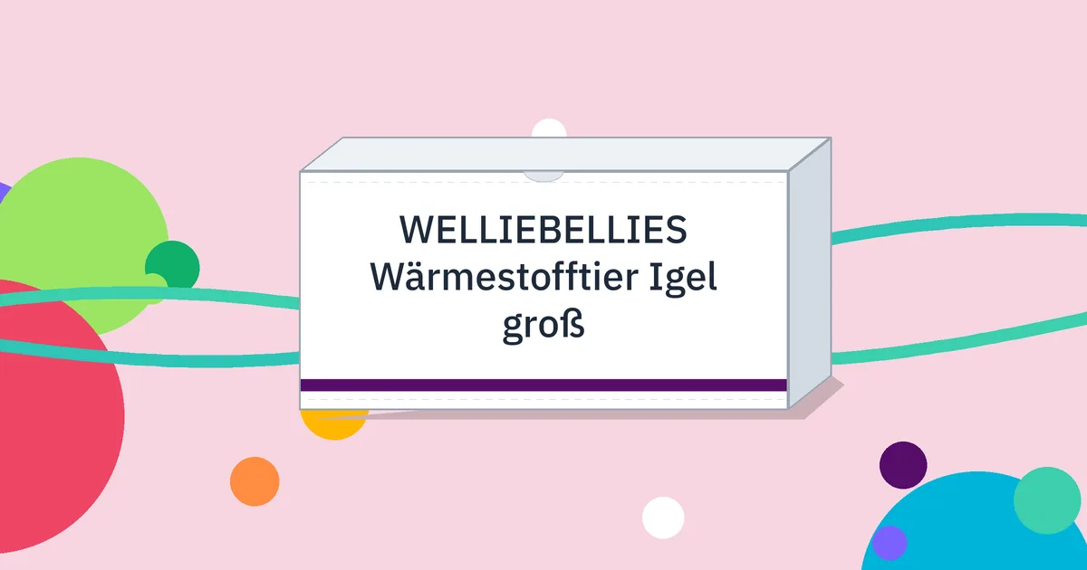 Symbolbild: Packung mit der Aufschrift WELLIEBELLIES Wärmestofftier Igel groß (PZN 14269579) – Verfügbarkeit und Bezug in Apotheken in Frankfurt am Main