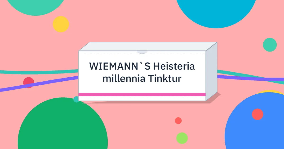Symbolbild: Packung mit der Aufschrift WIEMANN`S Heisteria millennia Tinktur (PZN 07625418) – Verfügbarkeit und Bezug in Apotheken in Frankfurt am Main