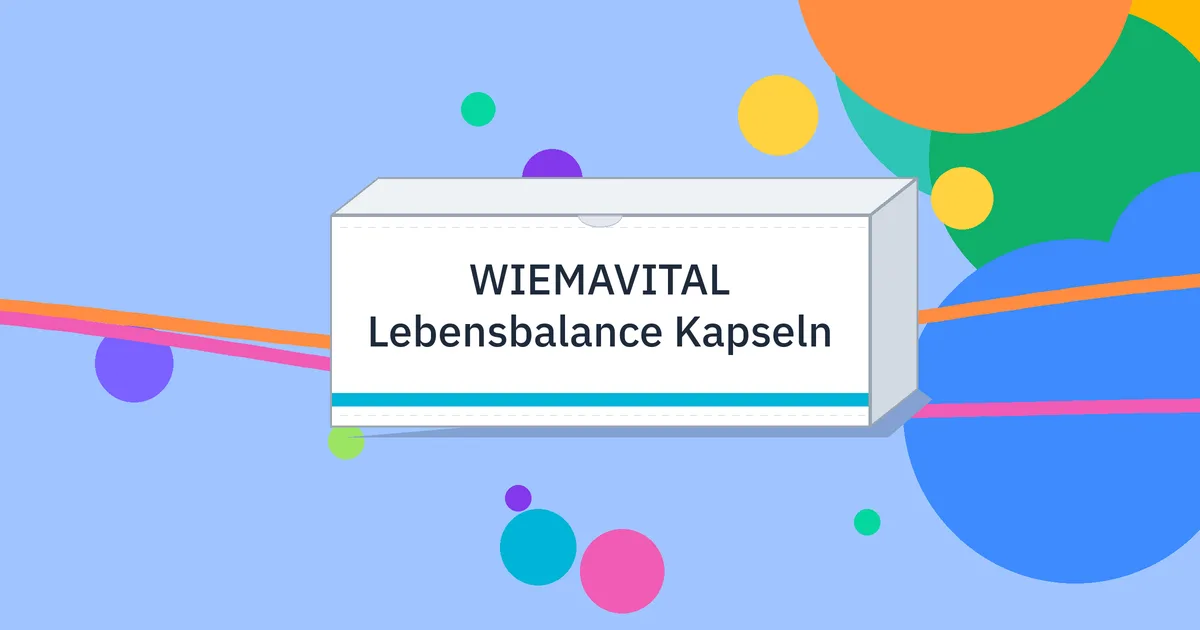 Symbolbild: Packung mit der Aufschrift WIEMAVITAL Lebensbalance Kapseln (PZN 19880630) – Verfügbarkeit und Bezug in Apotheken in Frankfurt am Main