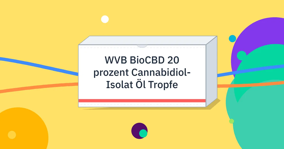 Symbolbild: Packung mit der Aufschrift WVB BioCBD 20 prozent Cannabidiol-Isolat Öl Tropfe (PZN 16131796) – Verfügbarkeit und Bezug in Apotheken in Frankfurt am Main