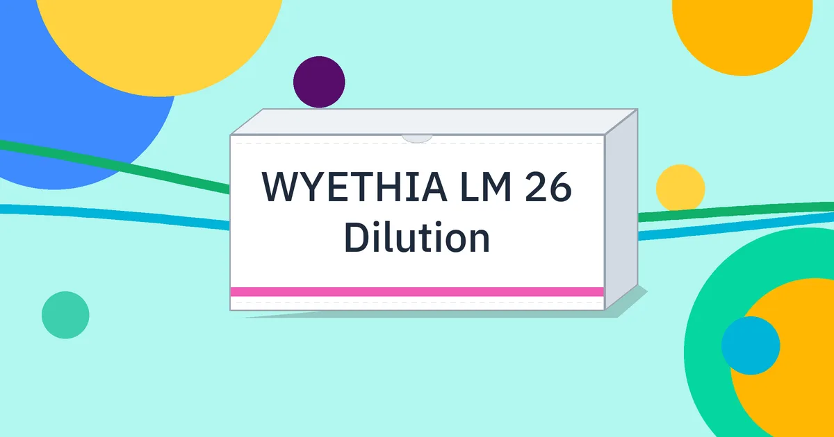 Symbolbild: Packung mit der Aufschrift WYETHIA LM 26 Dilution (PZN 13281911) – Verfügbarkeit und Bezug in Apotheken in Frankfurt am Main