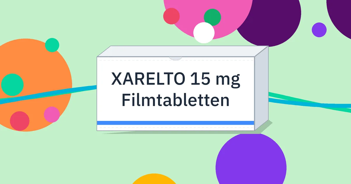 Symbolbild: Packung mit der Aufschrift XARELTO 15 mg Filmtabletten (PZN 10005926) – Verfügbarkeit und Bezug in Apotheken in Frankfurt am Main