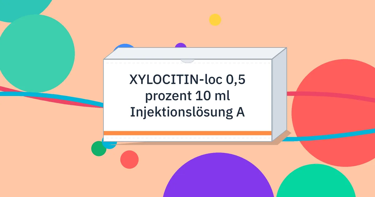 Symbolbild: Packung mit der Aufschrift XYLOCITIN-loc 0,5 prozent 10 ml Injektionslösung A (PZN 00676507) – Verfügbarkeit und Bezug in Apotheken in Frankfurt am Main