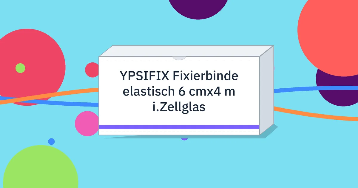 Symbolbild: Packung mit der Aufschrift YPSIFIX Fixierbinde elastisch 6 cmx4 m i.Zellglas (PZN 12603413) – Verfügbarkeit und Bezug in Apotheken in Frankfurt am Main