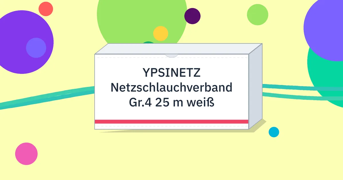 Symbolbild: Packung mit der Aufschrift YPSINETZ Netzschlauchverband Gr.4 25 m weiß (PZN 20364543) – Verfügbarkeit und Bezug in Apotheken in Frankfurt am Main