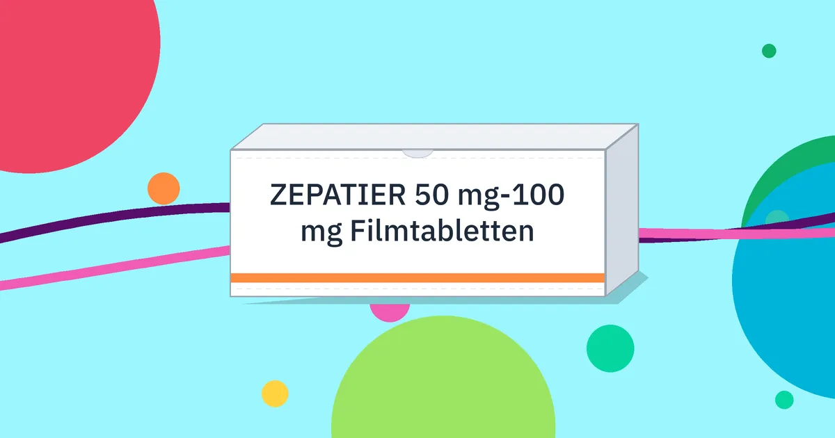 Symbolbild: Packung mit der Aufschrift ZEPATIER 50 mg-100 mg Filmtabletten (PZN 16488305) – Verfügbarkeit und Bezug in Apotheken in Frankfurt am Main