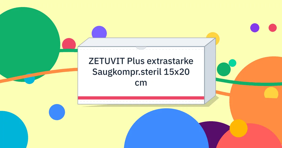 Symbolbild: Packung mit der Aufschrift ZETUVIT Plus extrastarke Saugkompr.steril 15x20 cm (PZN 12579442) – Verfügbarkeit und Bezug in Apotheken in Frankfurt am Main