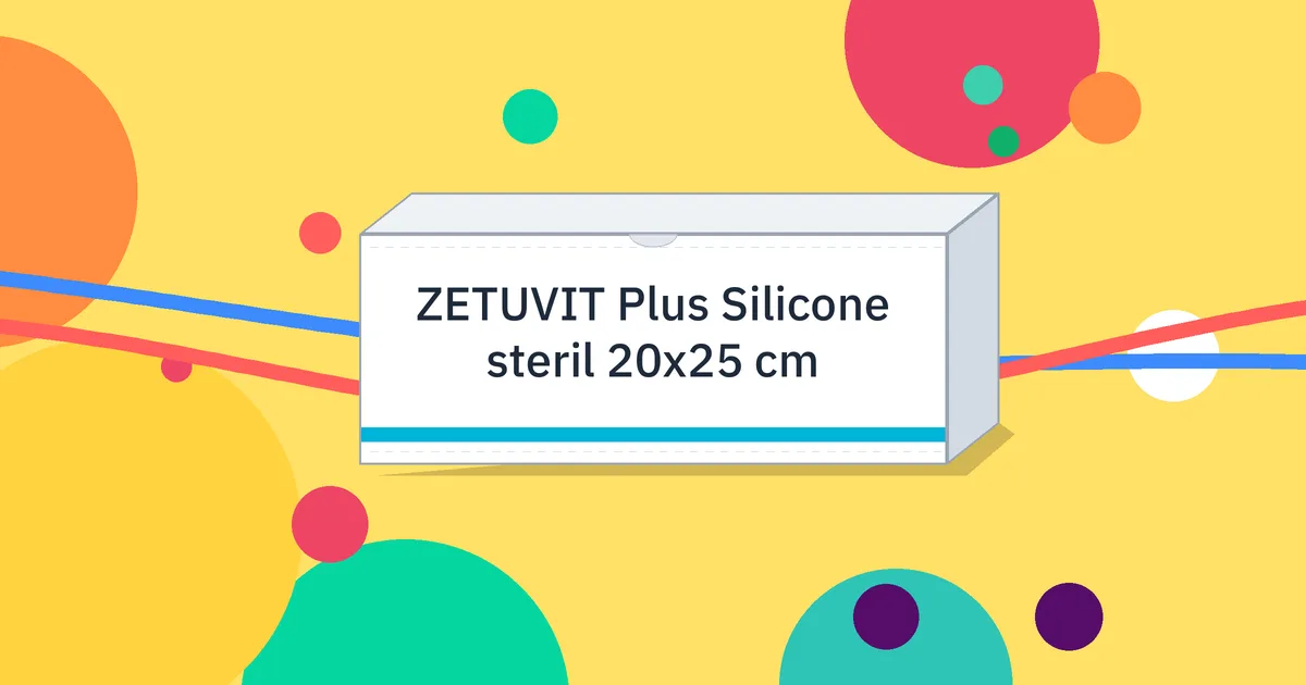 Symbolbild: Packung mit der Aufschrift ZETUVIT Plus Silicone steril 20x25 cm (PZN 18222072) – Verfügbarkeit und Bezug in Apotheken in Frankfurt am Main