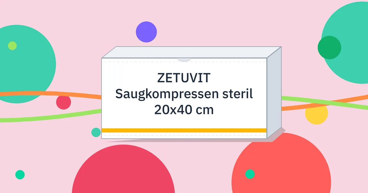 Symbolbild: Packung mit der Aufschrift ZETUVIT Saugkompressen steril 20x40 cm (PZN 04040812) – Verfügbarkeit und Bezug in Apotheken in Frankfurt am Main