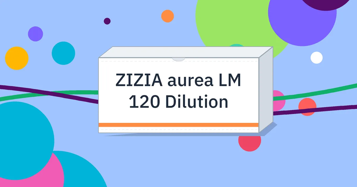 Symbolbild: Packung mit der Aufschrift ZIZIA aurea LM 120 Dilution (PZN 13304173) – Verfügbarkeit und Bezug in Apotheken in Frankfurt am Main