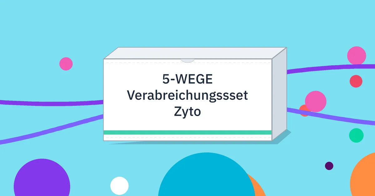 Symbolbild: Packung mit der Aufschrift 5-WEGE Verabreichungssset Zyto (PZN 15620406) – Verfügbarkeit und Bezug in Apotheken in Frankfurt am Main