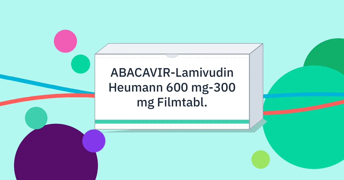 Symbolbild: Packung mit der Aufschrift ABACAVIR-Lamivudin Heumann 600 mg-300 mg Filmtabl. (PZN 15378833) – Verfügbarkeit und Bezug in Apotheken in Frankfurt am Main