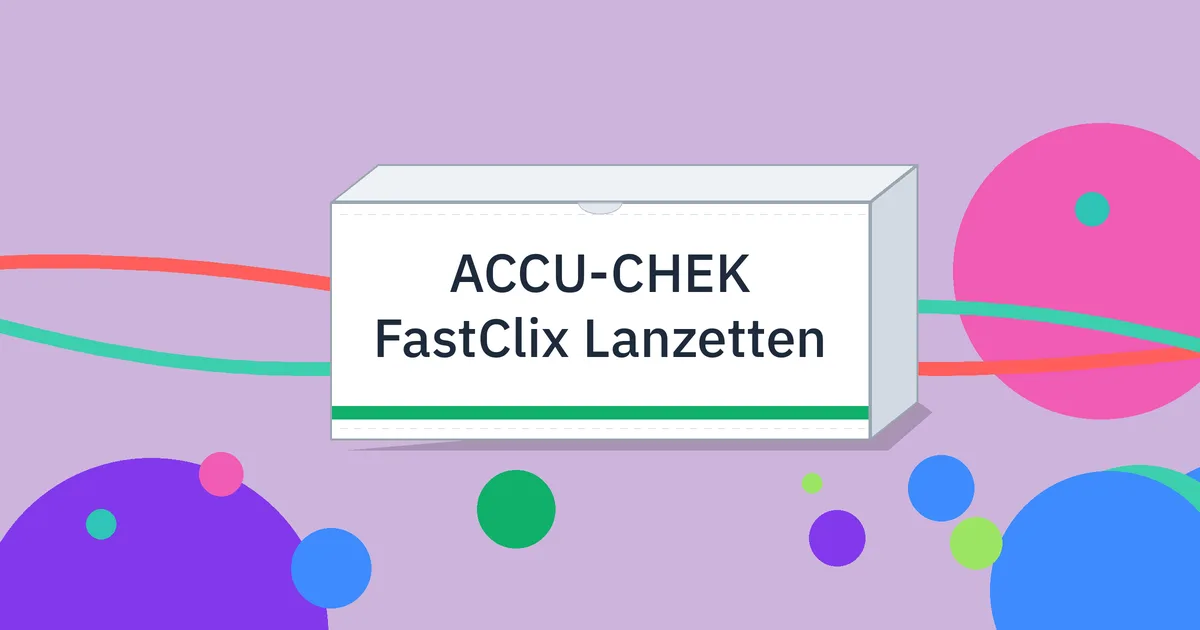 Symbolbild: Packung mit der Aufschrift ACCU-CHEK FastClix Lanzetten (PZN 20322881) – Verfügbarkeit und Bezug in Apotheken in Frankfurt am Main