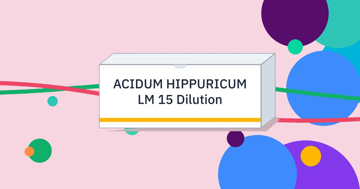 Symbolbild: Packung mit der Aufschrift ACIDUM HIPPURICUM LM 15 Dilution (PZN 13277430) – Verfügbarkeit und Bezug in Apotheken in Frankfurt am Main