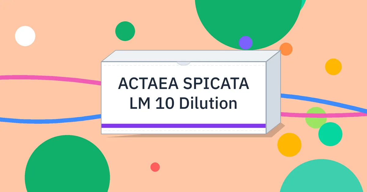 Symbolbild: Packung mit der Aufschrift ACTAEA SPICATA LM 10 Dilution (PZN 13293469) – Verfügbarkeit und Bezug in Apotheken in Frankfurt am Main