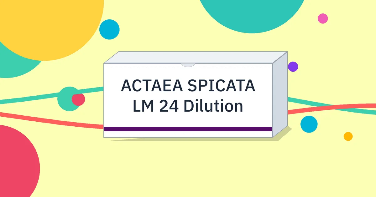 Symbolbild: Packung mit der Aufschrift ACTAEA SPICATA LM 24 Dilution (PZN 13293825) – Verfügbarkeit und Bezug in Apotheken in Frankfurt am Main