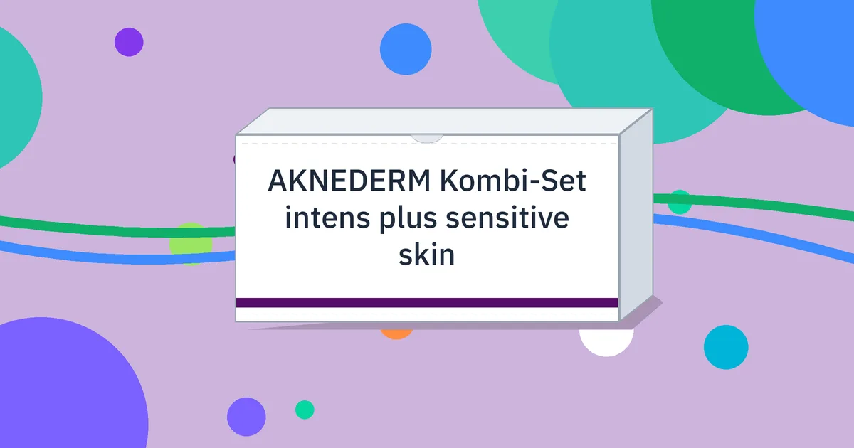Symbolbild: Packung mit der Aufschrift AKNEDERM Kombi-Set intens plus sensitive skin (PZN 17837021) – Verfügbarkeit und Bezug in Apotheken in Frankfurt am Main