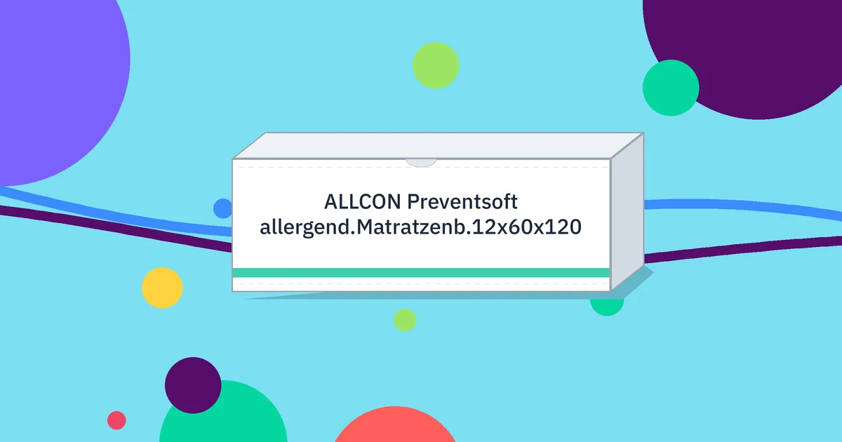 Symbolbild: Packung mit der Aufschrift ALLCON Preventsoft allergend.Matratzenb.12x60x120 (PZN 13475555) – Verfügbarkeit und Bezug in Apotheken in Frankfurt am Main