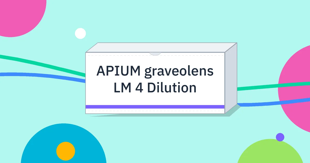 Symbolbild: Packung mit der Aufschrift APIUM graveolens LM 4 Dilution (PZN 13378013) – Verfügbarkeit und Bezug in Apotheken in Frankfurt am Main