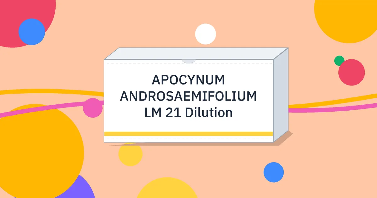 Symbolbild: Packung mit der Aufschrift APOCYNUM ANDROSAEMIFOLIUM LM 21 Dilution (PZN 13380435) – Verfügbarkeit und Bezug in Apotheken in Frankfurt am Main