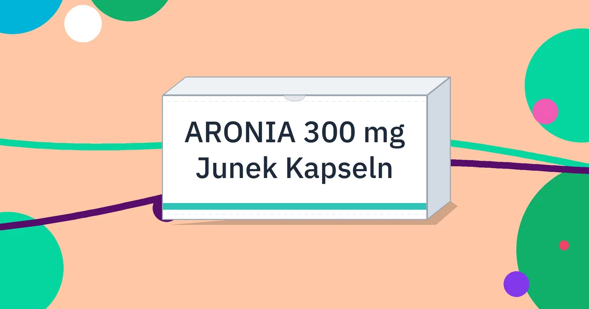 Symbolbild: Packung mit der Aufschrift ARONIA 300 mg Junek Kapseln (PZN 13358826) – Verfügbarkeit und Bezug in Apotheken in Frankfurt am Main