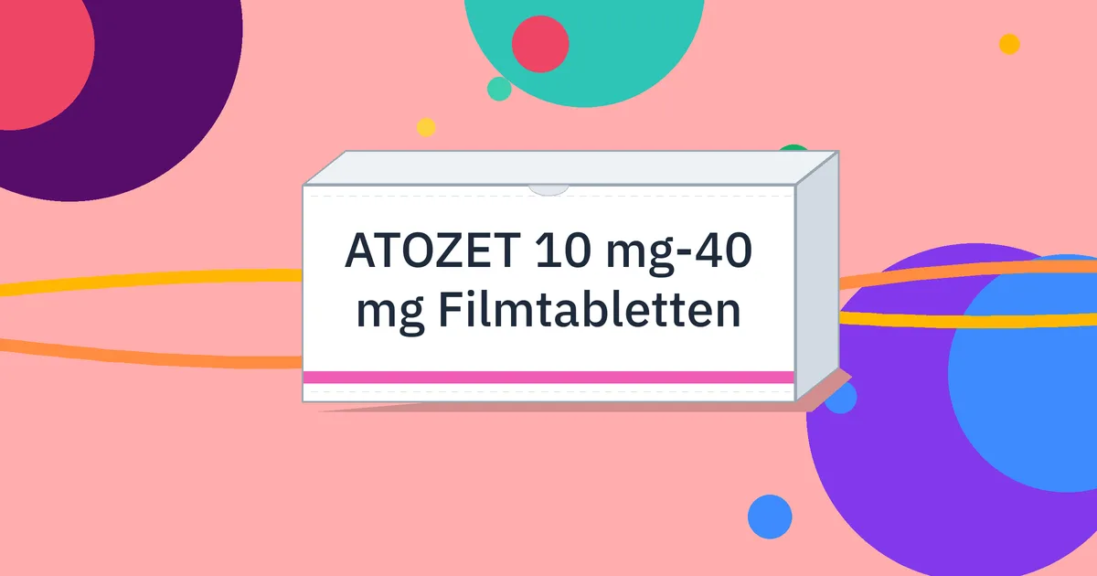 Symbolbild: Packung mit der Aufschrift ATOZET 10 mg-40 mg Filmtabletten (PZN 19284885) – Verfügbarkeit und Bezug in Apotheken in Frankfurt am Main