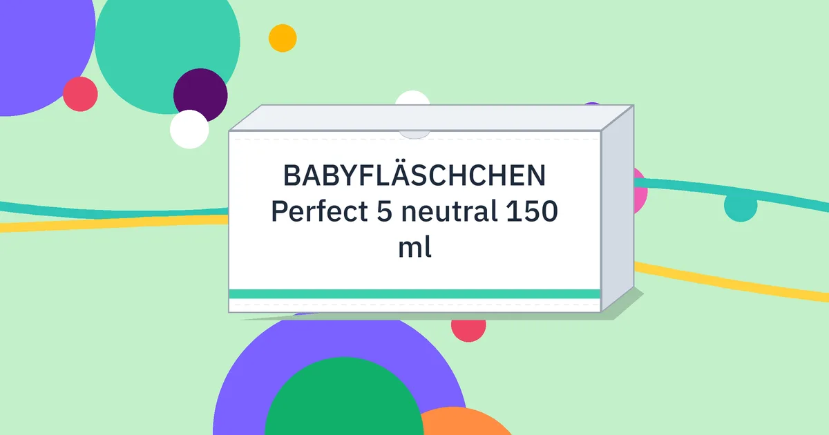 Symbolbild: Packung mit der Aufschrift BABYFLÄSCHCHEN Perfect 5 neutral 150 ml (PZN 20843798) – Verfügbarkeit und Bezug in Apotheken in Frankfurt am Main
