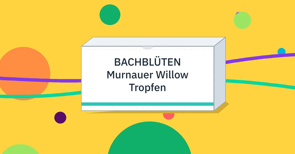 Symbolbild: Packung mit der Aufschrift BACHBLÜTEN Murnauer Willow Tropfen (PZN 07752619) – Verfügbarkeit und Bezug in Apotheken in Frankfurt am Main