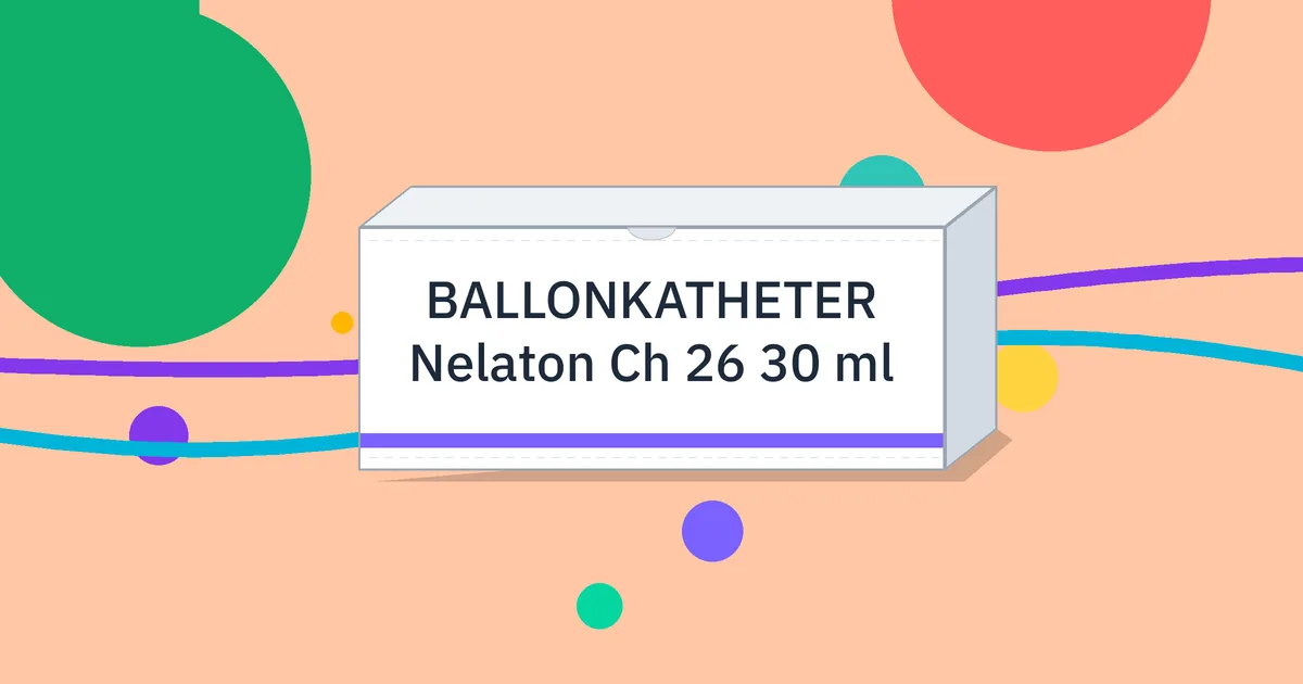 Symbolbild: Packung mit der Aufschrift BALLONKATHETER Nelaton Ch 26 30 ml (PZN 00182219) – Verfügbarkeit und Bezug in Apotheken in Frankfurt am Main