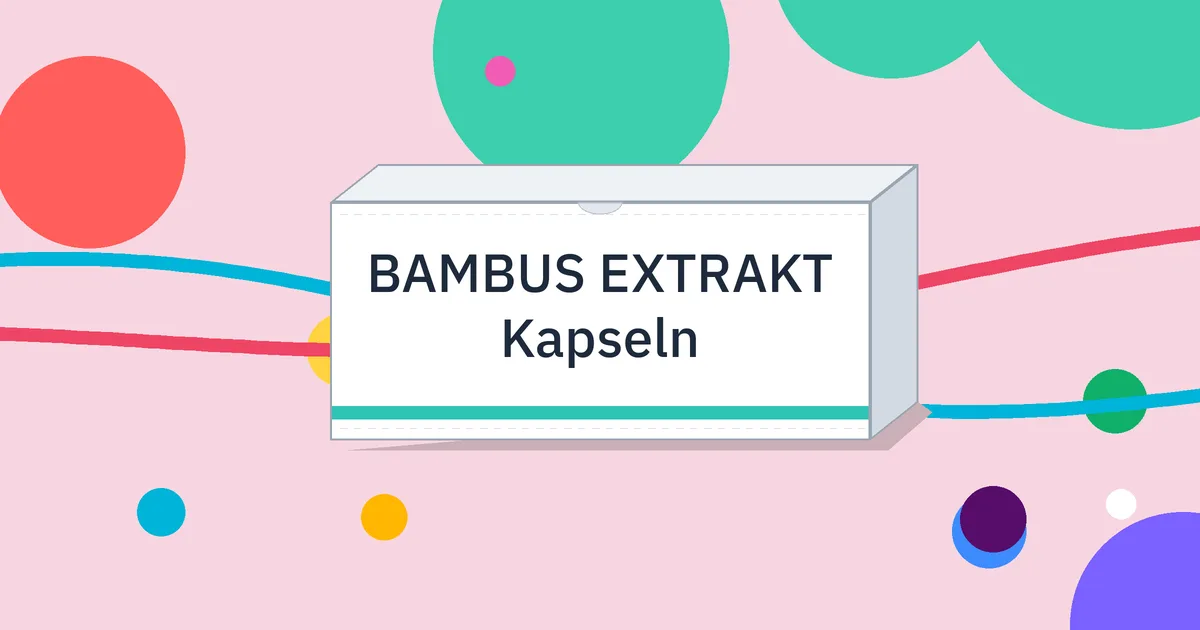 Symbolbild: Packung mit der Aufschrift BAMBUS EXTRAKT Kapseln (PZN 06162117) – Verfügbarkeit und Bezug in Apotheken in Frankfurt am Main