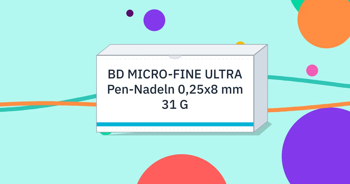 Symbolbild: Packung mit der Aufschrift BD MICRO-FINE ULTRA Pen-Nadeln 0,25x8 mm 31 G (PZN 16776211) – Verfügbarkeit und Bezug in Apotheken in Frankfurt am Main