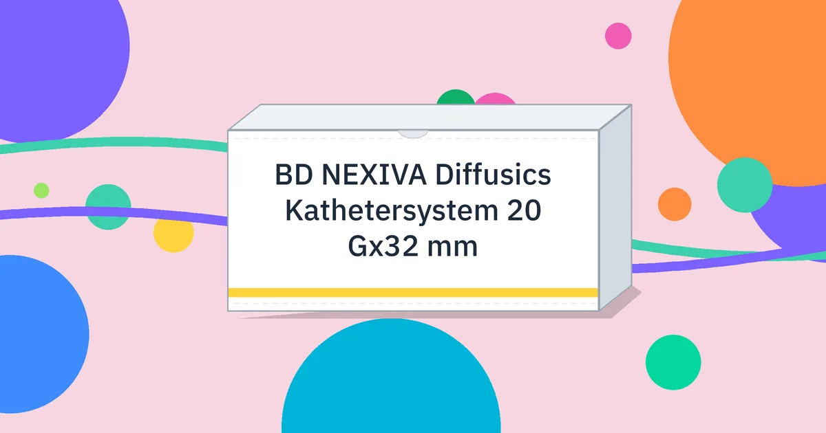 Symbolbild: Packung mit der Aufschrift BD NEXIVA Diffusics Kathetersystem 20 Gx32 mm (PZN 17830243) – Verfügbarkeit und Bezug in Apotheken in Frankfurt am Main