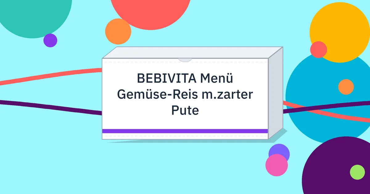 Symbolbild: Packung mit der Aufschrift BEBIVITA Menü Gemüse-Reis m.zarter Pute (PZN 16936040) – Verfügbarkeit und Bezug in Apotheken in Frankfurt am Main