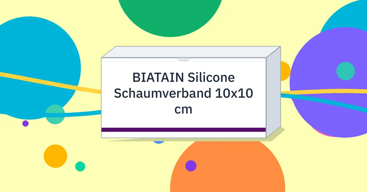 Symbolbild: Packung mit der Aufschrift BIATAIN Silicone Schaumverband 10x10 cm (PZN 11530646) – Verfügbarkeit und Bezug in Apotheken in Frankfurt am Main