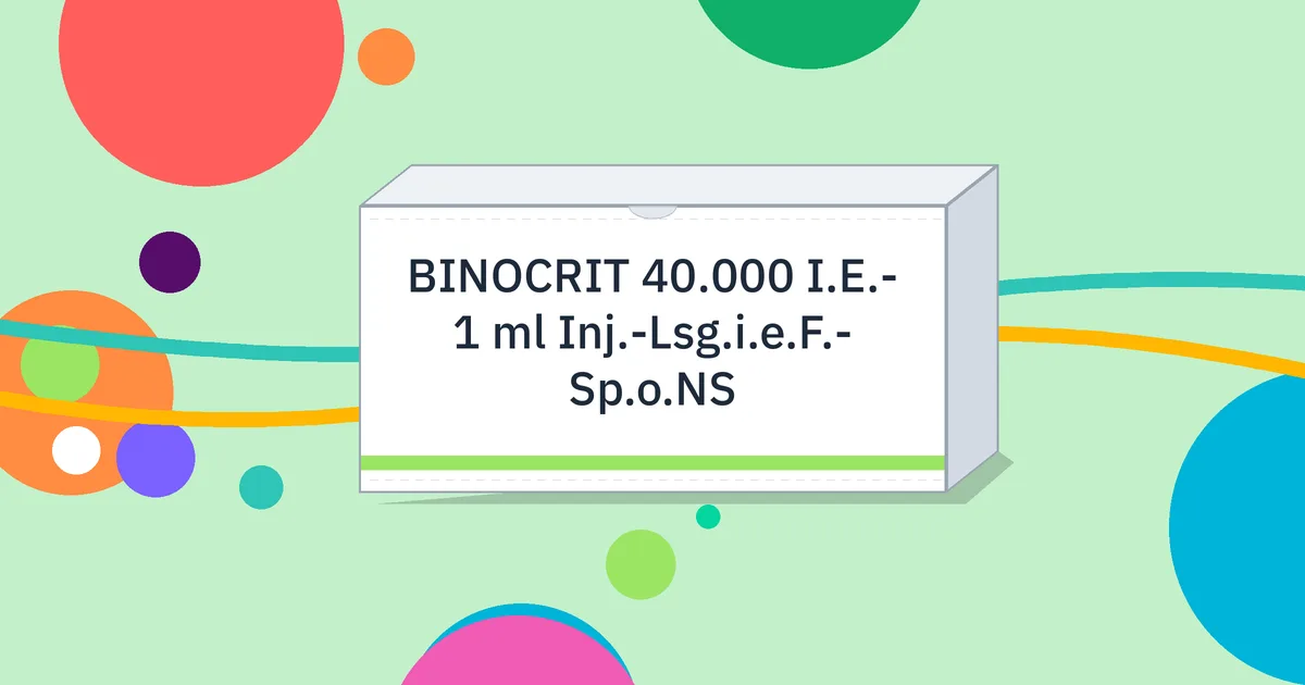Symbolbild: Packung mit der Aufschrift BINOCRIT 40.000 I.E.-1 ml Inj.-Lsg.i.e.F.-Sp.o.NS (PZN 19296523) – Verfügbarkeit und Bezug in Apotheken in Frankfurt am Main