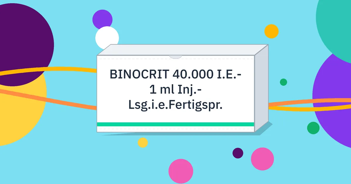 Symbolbild: Packung mit der Aufschrift BINOCRIT 40.000 I.E.-1 ml Inj.-Lsg.i.e.Fertigspr. (PZN 16397732) – Verfügbarkeit und Bezug in Apotheken in Frankfurt am Main