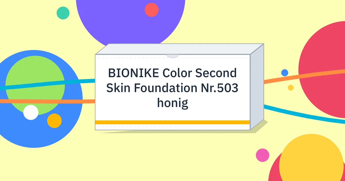 Symbolbild: Packung mit der Aufschrift BIONIKE Color Second Skin Foundation Nr.503 honig (PZN 12607523) – Verfügbarkeit und Bezug in Apotheken in Frankfurt am Main