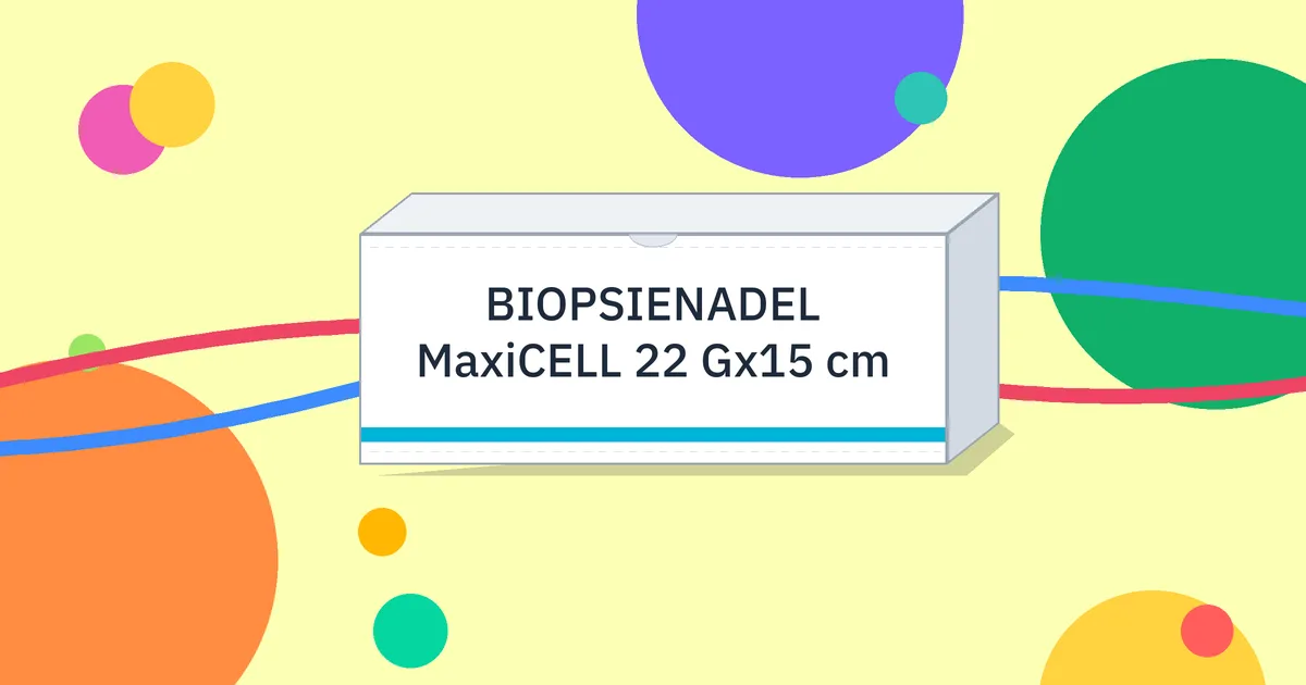 Symbolbild: Packung mit der Aufschrift BIOPSIENADEL MaxiCELL 22 Gx15 cm (PZN 06771098) – Verfügbarkeit und Bezug in Apotheken in Frankfurt am Main