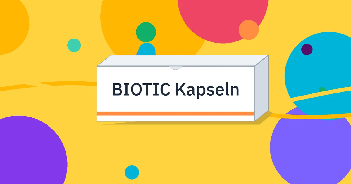 Symbolbild: Packung mit der Aufschrift BIOTIC Kapseln (PZN 16314976) – Verfügbarkeit und Bezug in Apotheken in Frankfurt am Main