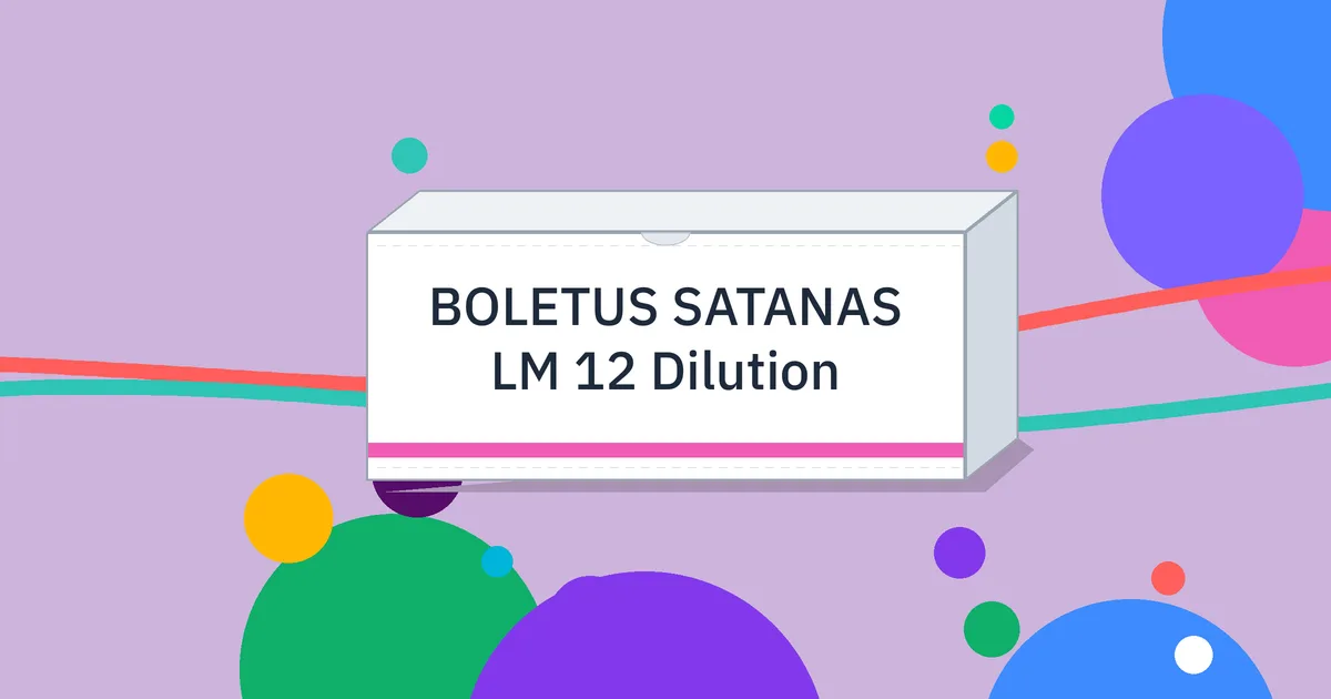 Symbolbild: Packung mit der Aufschrift BOLETUS SATANAS LM 12 Dilution (PZN 13392102) – Verfügbarkeit und Bezug in Apotheken in Frankfurt am Main