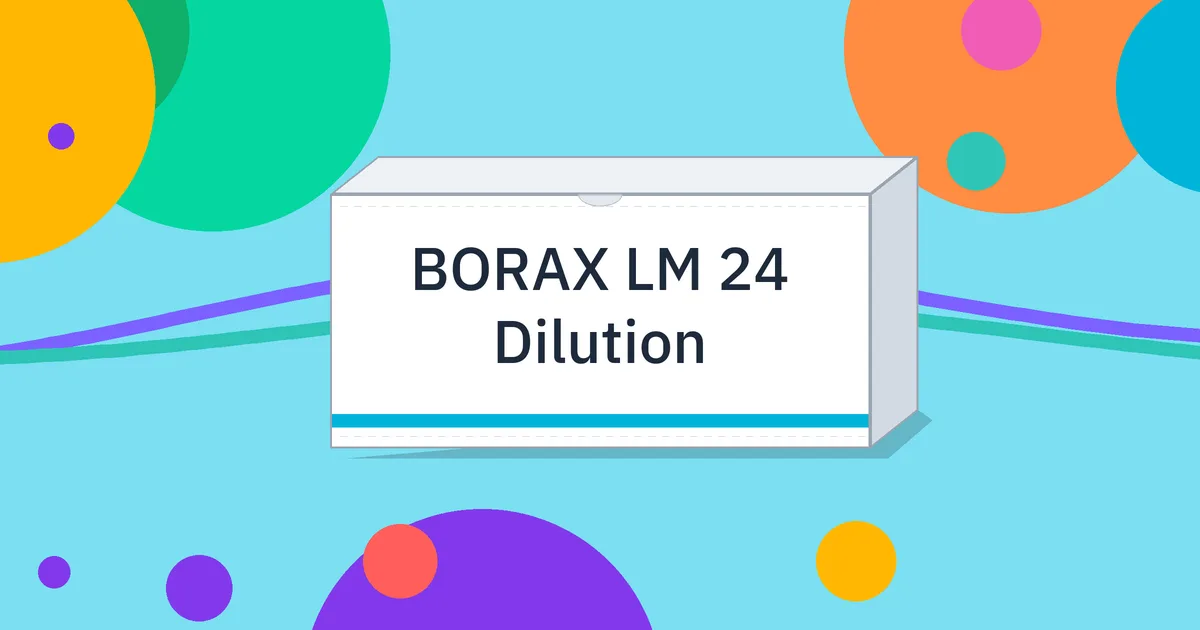 Symbolbild: Packung mit der Aufschrift BORAX LM 24 Dilution (PZN 12796263) – Verfügbarkeit und Bezug in Apotheken in Frankfurt am Main