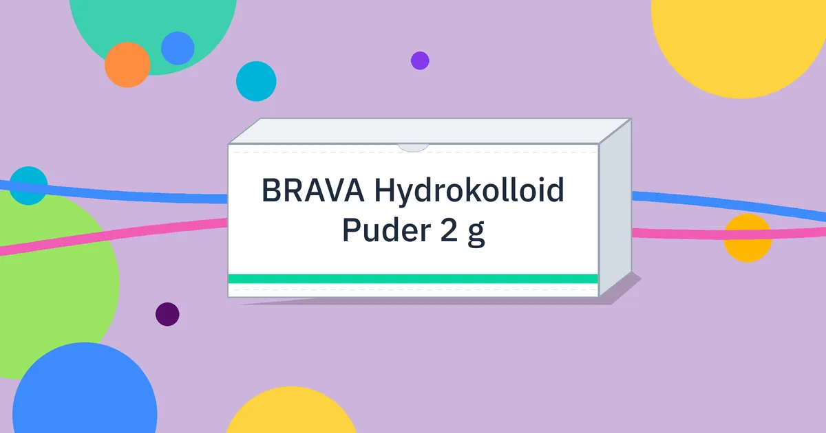 Symbolbild: Packung mit der Aufschrift BRAVA Hydrokolloid Puder 2 g (PZN 11113109) – Verfügbarkeit und Bezug in Apotheken in Frankfurt am Main