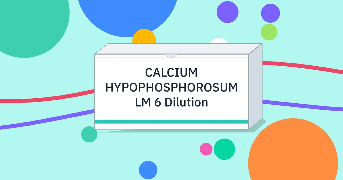 Symbolbild: Packung mit der Aufschrift CALCIUM HYPOPHOSPHOROSUM LM 6 Dilution (PZN 13408719) – Verfügbarkeit und Bezug in Apotheken in Frankfurt am Main