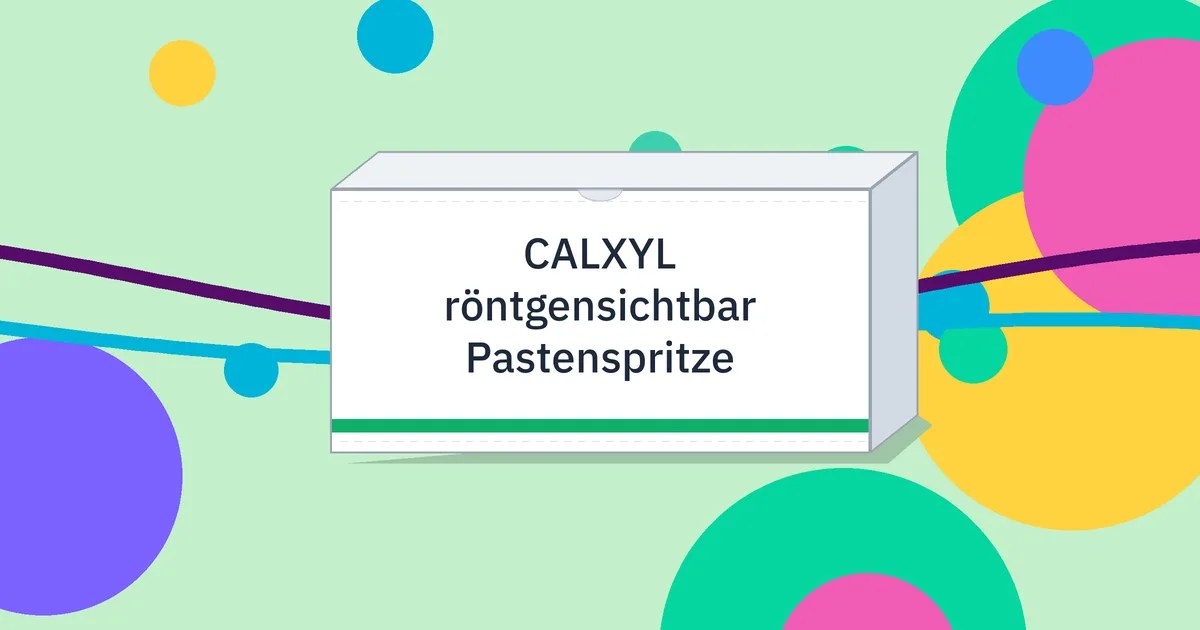 Symbolbild: Packung mit der Aufschrift CALXYL röntgensichtbar Pastenspritze (PZN 03750664) – Verfügbarkeit und Bezug in Apotheken in Frankfurt am Main