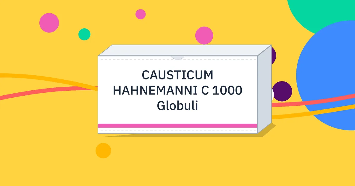 Symbolbild: Packung mit der Aufschrift CAUSTICUM HAHNEMANNI C 1000 Globuli (PZN 04211248) – Verfügbarkeit und Bezug in Apotheken in Frankfurt am Main