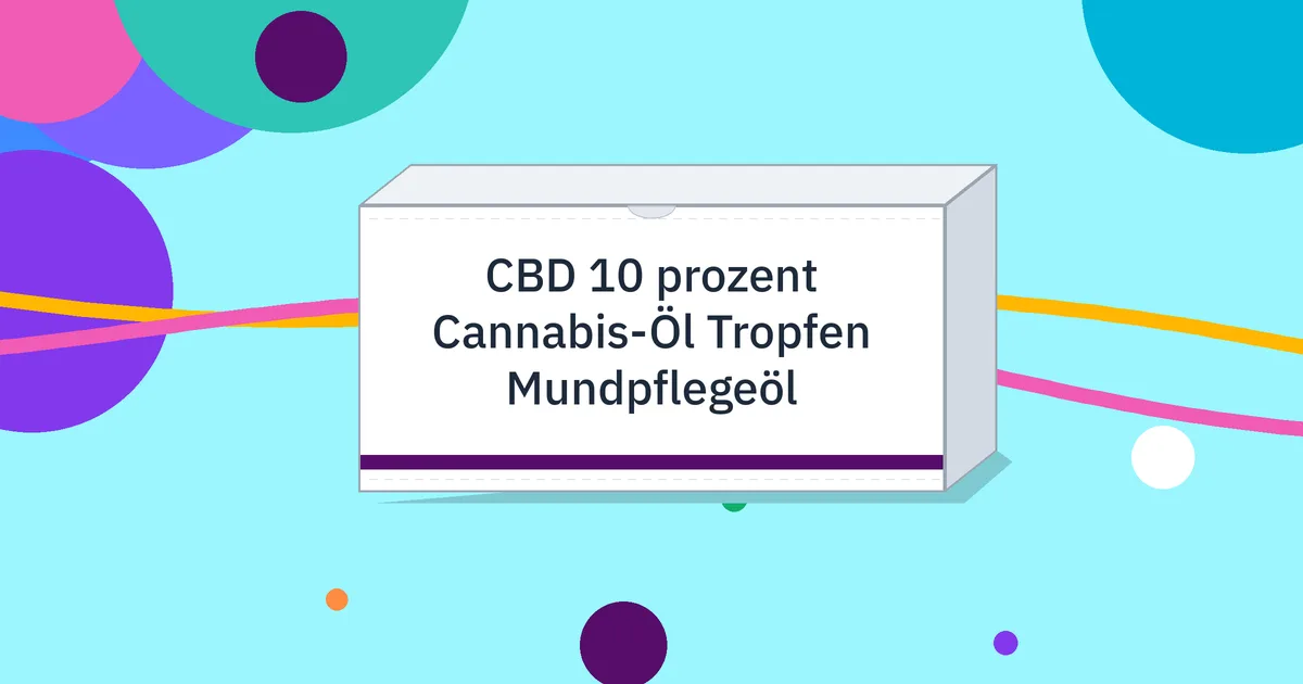 Symbolbild: Packung mit der Aufschrift CBD 10 prozent Cannabis-Öl Tropfen Mundpflegeöl (PZN 17412586) – Verfügbarkeit und Bezug in Apotheken in Frankfurt am Main