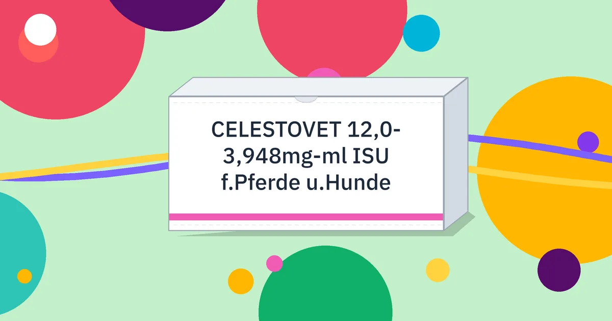 Symbolbild: Packung mit der Aufschrift CELESTOVET 12,0-3,948mg-ml ISU f.Pferde u.Hunde (PZN 09302381) – Verfügbarkeit und Bezug in Apotheken in Frankfurt am Main